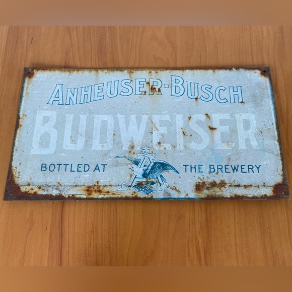 Budweiser | Accents | Vintage Budweiser Tin Sign Measures 6 X 9 | Poshmark